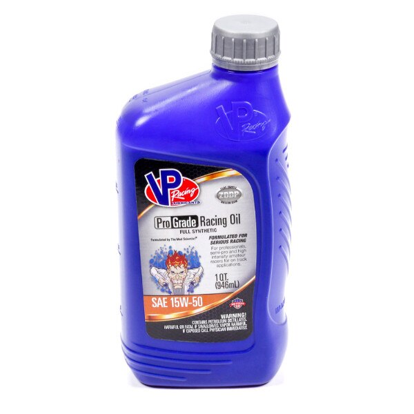 VP Fuel Motor Oil, Pro Grade Racing Series, Synthetic, 15W50, 1 Quart, Each