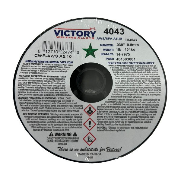 MIG Welding Wire, 4043 Aluminum