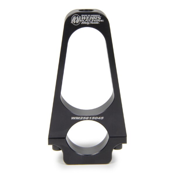 Wehrs Hood Pin Bracket, Clamp-On, 1.500" Tube, 4.500" Tall, Aluminum, Black