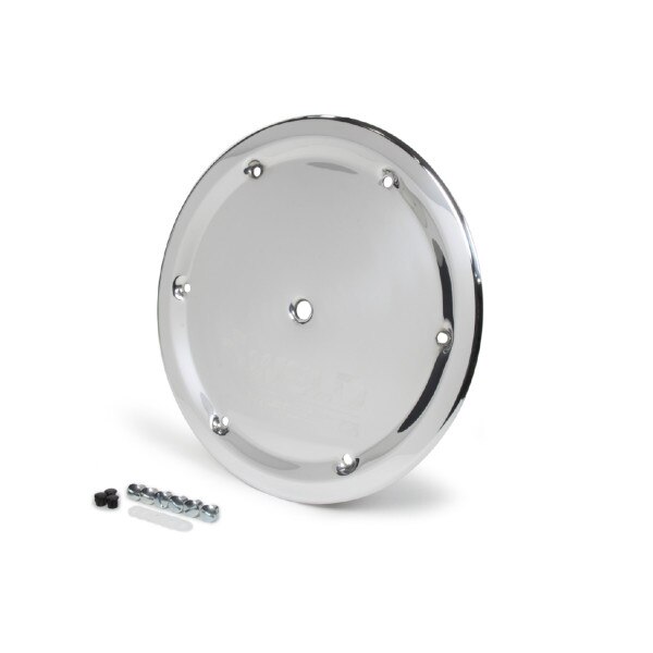 Weld Mud Cover, 15.000" Wheel, Aluminum, Non-Vented, Polished (6 Dzus ...